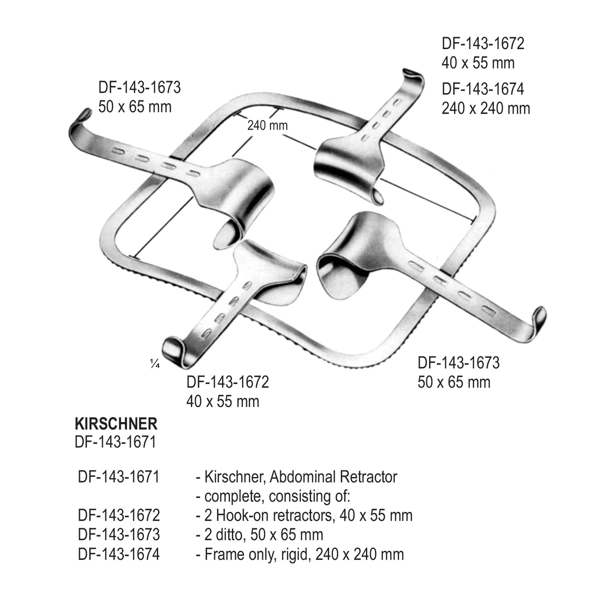 Kirschner Retractors Frame Surgery Instrument – Dr Frigz